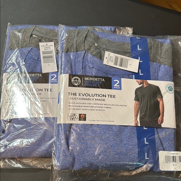 Mondetta | Shirts | Mondetta Outdoor Project Evolution Tee 2x2pack Blue ...